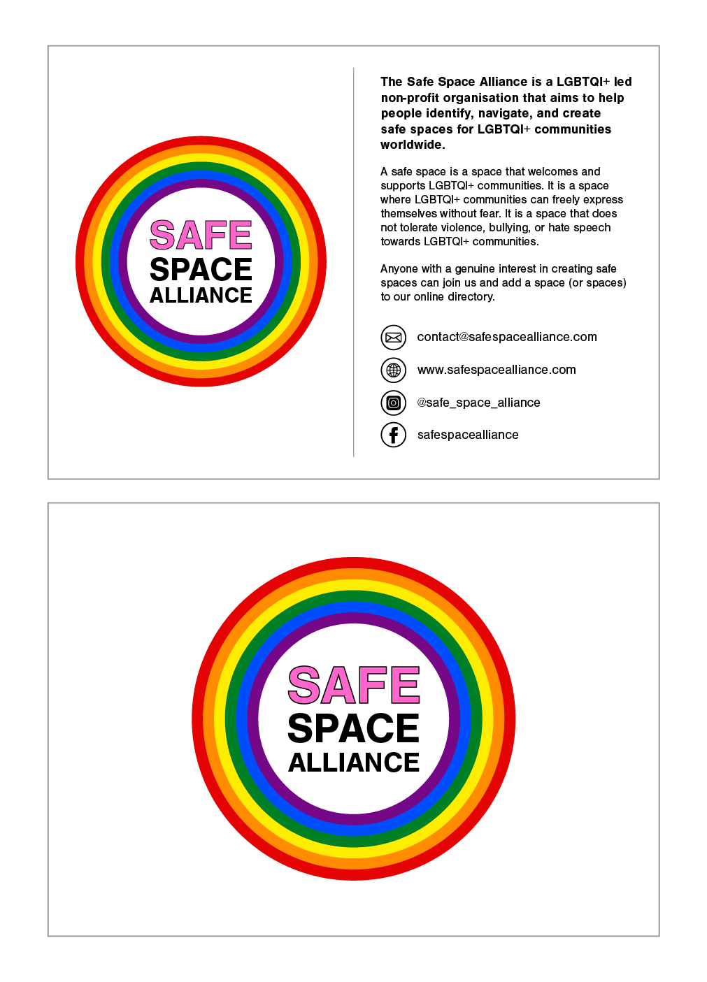 Safe Space Alliance Collateral – Safe Space Alliance